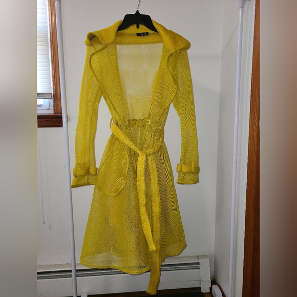 CQ | Jackets & Coats | Yellow Mesh Coat | Poshmark